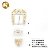 China New Design Double Pin Belt Buckle Customized Logo With Two Colors for sale