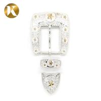 China 2 Color Plate Belt Buckles With Smooth Surface / 3D Surface Treatment for sale