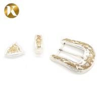 China Popular 2 Color Decorative Belt Buckle Metal Durable Zinc Alloy Material for sale