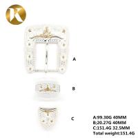 China Fashion Zinc Alloy Decorative Belt Buckles 40mm With Long Using Life for sale