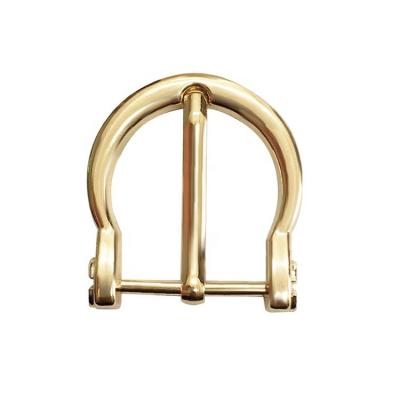 China Semi Circular Gold Plate Belt Buckles 25MM Fashion Style For Lady  / Women for sale