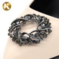China Woman Vintage Rhinestone Shoe Clips 50*45mm With Elegant Appearance for sale