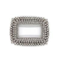 China 2026 Wedding shoe buckle Customized Charming Crystal Decorative Shoe Clips And Charms 60*45mm for sale