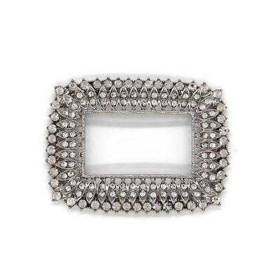 China 2026 Wedding shoe buckle Customized Charming Crystal Decorative Shoe Clips And Charms 60*45mm for sale