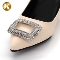 China 2026 Wedding shoe buckle Customized Charming Crystal Decorative Shoe Clips And Charms 60*45mm for sale