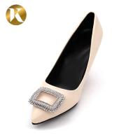 China 2026 Wedding shoe buckle Customized Charming Crystal Decorative Shoe Clips And Charms 60*45mm for sale