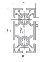 China T-Slot & V-Slot 50 Series Aluminum Profiles - 8-50100 for sale