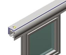 China Polished T Slot Aluminium Profile 3853D/G Sliding Door Rail for sale