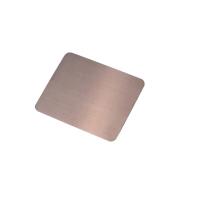 China Brushed Rose Gold Stainless Steel Sheet 0.15-80mm Thickness 1219mm Width Rectangular Plate for sale