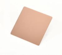 China AISI 304 Sandblasted Rose Gold Stainless Steel Sheet 1.2mm Thick Decorative Plate for sale