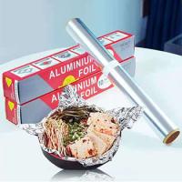 China Household 8011 Aluminium Foil Roll 0.010-0.2mm Thickness 200-600mm Width Food Grade for sale