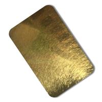 China 201 304 Etching 8K Mirror Finish Stainless Steel Sheet Gold Color 0.2-3mm for Elevator Lift for sale