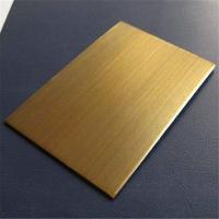 China 201 Colored Stainless Steel Sheet Antique Bronze Finish 2438mm Length for Decorative Use for sale