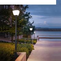 China Diecast Aluminum Solar Led Outdoor Light Pole 5W Landscape Yard Lamp for sale