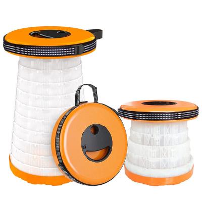 China Outdoor Telescopic Folding Stool With Light Colorful Portable Folding for sale