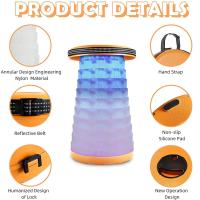 China Outdoor Telescopic Folding Stool With Light Colorful Portable Folding for sale