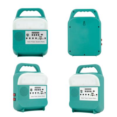 China Rechargeable Solar Panel Power Storage Generator System USB Charger With Lamp for sale