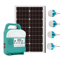 China Portable Solar Panel Charging Lighting System With Lithium Battery For Camping for sale