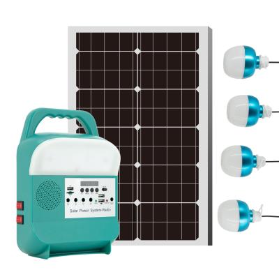 China Portable Solar Panel Charging Lighting System With Lithium Battery For Camping for sale