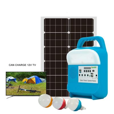 China Fashion Design Rechargeable Sun Power Generator Solar System Light Portable Power Station Mini Solar Light System for sale