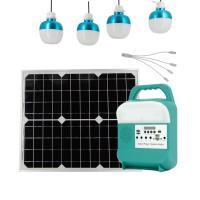 China Rechargeable Portable Solar Power Generator Kit USB Charger With Torch Light for sale