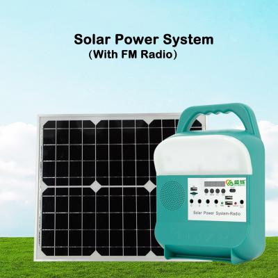 China Outdoor Portable Solar Panel Power System USB Charging Generator With LED Bulbs for sale