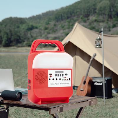China Portable Solar Panel Kit Charging Lighting System With Lithium Battery For Camping for sale