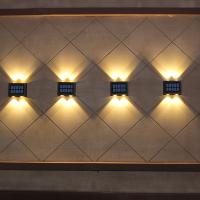 China Simplicity Solar Wall Light Up And Down Luminous Spotlight For Courtyard Villa for sale