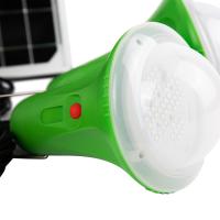 China Rechargeable Solar Led Bulb Emergency Lamp Power Panel With Bulb Lights Set for sale