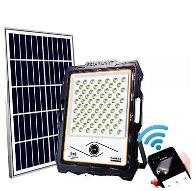 China 100W LED Solar Security Lights With Video Camera BSOD Street Motion Portable PIR Remote for sale