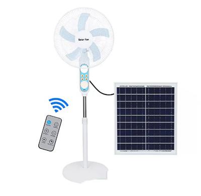 China 48inch Rechargeable Solar Standing Fan With Stand Plastic Electric Powered for sale