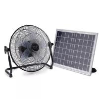China 12Inch Portable Wireless Solar Rechargeable Table Fan Panel Powered Dual Input For Household for sale