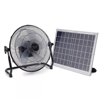 China 12Inch Portable Wireless Solar Rechargeable Table Fan Panel Powered Dual Input For Household for sale