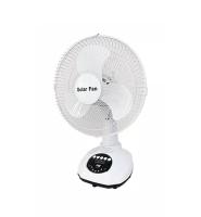 China Energy Table 12inch Rechargeable Fans DC Solar With Panel And Lights for sale