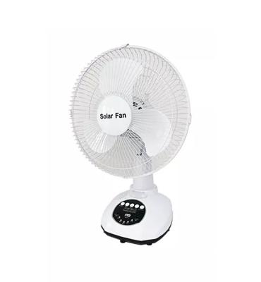China Energy Table 12inch Rechargeable Fans DC Solar With Panel And Lights for sale