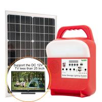China House Portable Solar Work Warning Light Floodlight All In One System Kit With Data Cable for sale