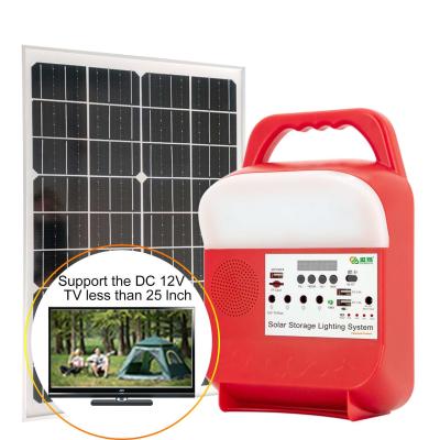 China House Portable Solar Work Warning Light Floodlight All In One System Kit With Data Cable for sale