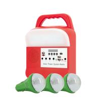China Household Solar Speaker Power Lighting System Radio Panel Energy Light System Kit for sale