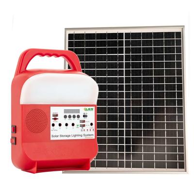 China Multifunctional Solar Home Lighting Portable Energy Battery Power Kit Rechargeable LED for sale