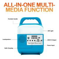 China Multifunctional Solar Home Lighting Portable Energy Battery Power Kit Rechargeable LED for sale