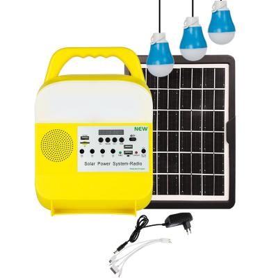 China Home Mini Portable Solar Power Lighting System Kits With Music Speaker Solarenergie for sale