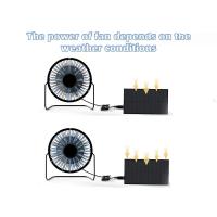 China Rechargeable Fan Battery Operated Table Solar Fan Outdoor Solar Light Camp Fan for sale