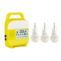 China 5W Solar Emergency Panel Lights Bulb Energy Saving System Kit Set With Fan for sale