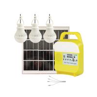China 5W Solar Emergency Panel Lights Bulb Energy Saving System Kit Set With Fan for sale