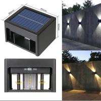 China Powered IP65 Waterproof Solar Wall Light Lamp Pathway Decking Street For Landscape for sale