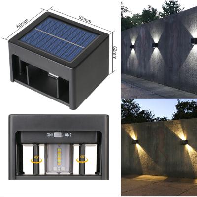 China Powered IP65 Waterproof Solar Wall Light Lamp Pathway Decking Street For Landscape for sale