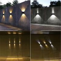 China Powered IP65 Waterproof Solar Wall Light Lamp Pathway Decking Street For Landscape for sale