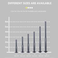 China Custom Ip65 Galvanized Solar Street Light 8 - 12M Single Arm Road Pole Parts for sale
