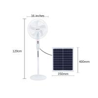 China Rechargeable 25W Solar Powered Outdoor Fan 18650 Lithium Battery 3 Wind Gears With Panel for sale