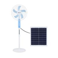 China 16'' Rechargeable Solar Powered Stand Fan With 25W Power And 20W Polysilicon Panel for sale
